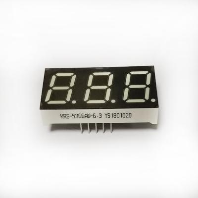중국 0.56 인치 3 자리 흰색 7 세그먼트 LED 디스플레이 모듈 판매용