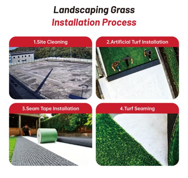 Landscaping grass installation process