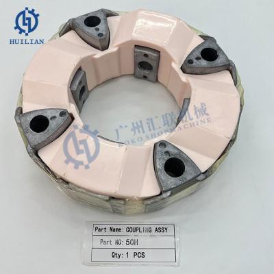 China 50H 45H 25H 90H 110H 25A 16A Rubber Coupling Pressure-driven Pump Shaft Flexible Rubber Hydraulic Coupling Assy Excavator Parts for sale