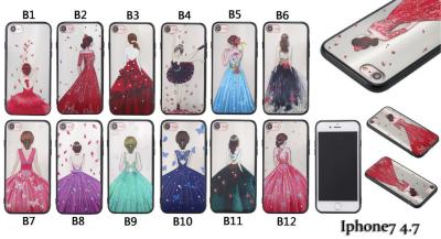 China iPhone Leather Varnished Embossed Protective Case with Goddess for sale