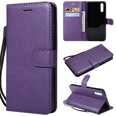 China Huawei P20 Pure Color Leather Wallet Protective Case with Card Slots for sale