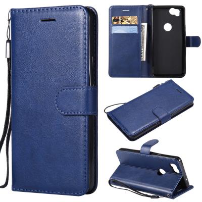 China Pixel 2 Pure Color Leather Wallet Protective mobile phon Case with Card Slots for sale
