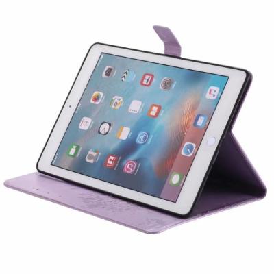 China Luxury PU Leather 9.7-inch Apple iPad Pro 2016 Cases with Tree Embossed Folio Smart Stand Cover for sale