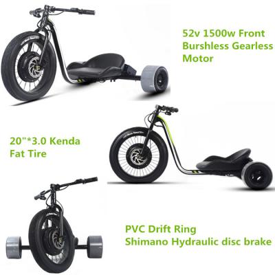 Cina Una bici elettrica potente di tre ruote, deriva alimentata adulti motorizzata Trike in vendita