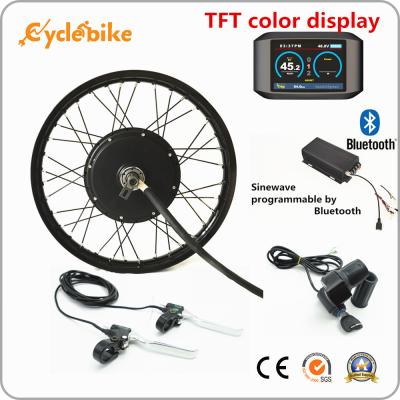 Cina motore Gearless senza spazzola del hub del corredo elettrico della bici di 72v 5000W con lo schermo a colori di TFT/delle batterie in vendita