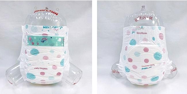 High absorption baby diapers with elastic waistband