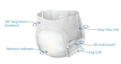 중국 기저귀 풀업 바지 기저귀를 훈련시키는 OEM 맞춘 버릴 수 있는 아기 판매용