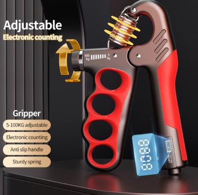 China Adjustable Resistance Grip Trainer 11-220 Lbs Forearm Strengthener Muscle Building Injury Recovery Exercise Grip for sale