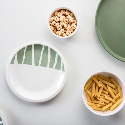 Chine Set de dîner en céramique en 16 pièces pour les ustensiles de table verts et bleus nordiques en cadeaux d'affaires à vendre