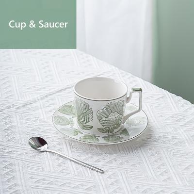 Κίνα Νέο Σχεδιασμό Custom Funny Handpainted Flower Pattern Κούπα Καφέ Κεραμική Κάτω Γυαλισμένα Κεραμικά Κούπες Καφέ Wholesale 300ml προς πώληση