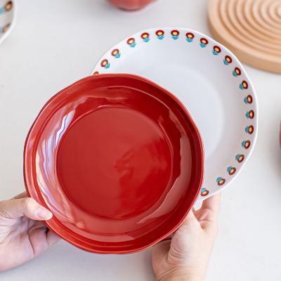 Chine Technique de cadeaux d'affaires sous porcelaine glacée Diner pour le festival du printemps rouge à vendre