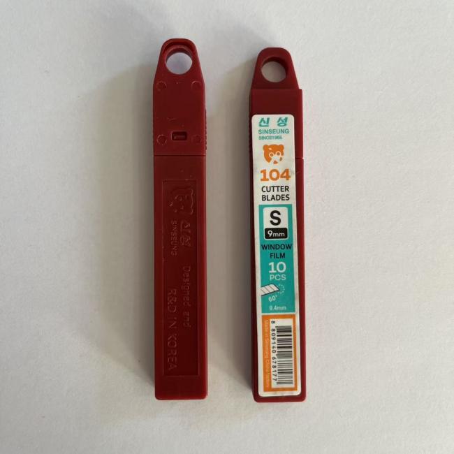 SINSEUNG 9mm Cutter Blades - Carbon steel snap-off blades for window film cutting