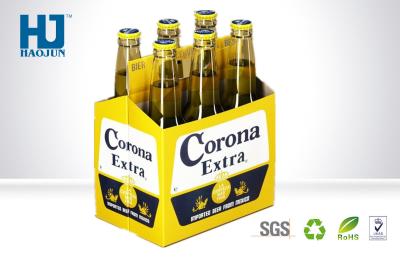 China El cartón material del papel acanalado de la caja de la cerveza de la cartulina de 6 botellas surge en venta