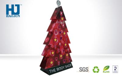 Cina Le esposizioni rosse di pubblicità del cartone dell'albero di Natale, raddoppiano il banco di mostra parteggiato in vendita