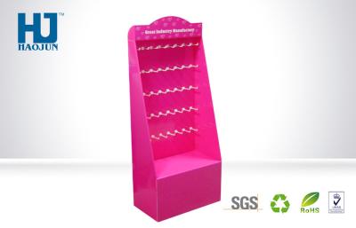 China Exposição cor-de-rosa do cartão da cor com os ganchos do Peg para cosméticos/produtos da jóia à venda