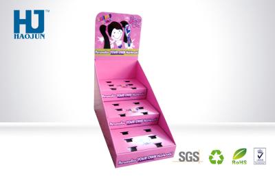 China Caja de presentación hermosa rosada de la cartulina acanalada para el Pin de pelo de la muchacha en venta