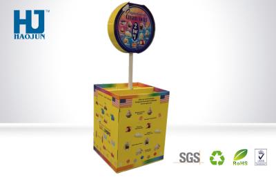 China De gele Vertoning van de Stortplaatsbak, Aangepaste Golfkartonteller Te koop