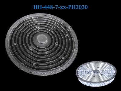 China Diameter 265mm 2835 Type Chips 7 Rings Lens 200W Low Glare Industrial Light Lens for sale