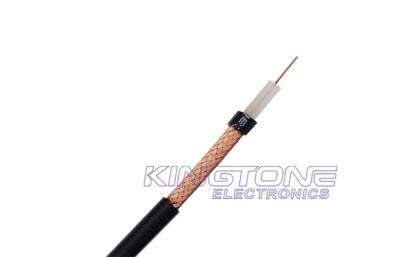 중국 RG59 ST CCTV Coaxial Cable 0.64mm BC Solid PE 95% CCA Braiding with PVC Jacket 판매용
