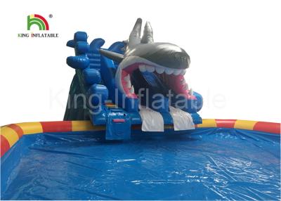 Κίνα Γκρίζα Megalodon πάρκα νερού ενηλίκων & παιδιών διογκώσιμα με τη φωτογραφική διαφάνεια για υπαίθριο προς πώληση