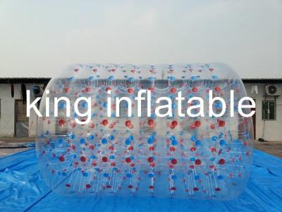 중국 1.0mm PVC/TPU 팽창식 원통 모양 롤러 물 공원을 위한 투명한 물 장난감 판매용