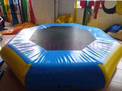 중국 물 공원을 위한 노란/파랑 3m 직경 팽창식 물 공원 Trampoline PVC 장난감 판매용