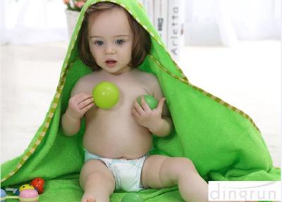 Cina Asciugamani incappucciati del bambino professionale di colore verde con il cappuccio animale 90*90cm in vendita