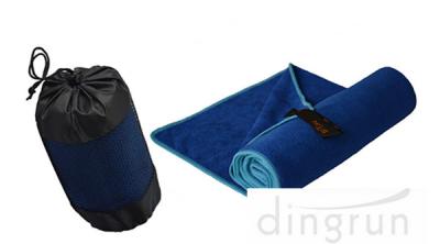 Китай Absorbent And Quick Dry Custom Microfiber Travel Towel With Net Bag продается