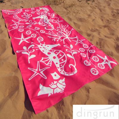 China Toalhas de praia impressas Eco levando fácil da cor completa costume reativo amigável à venda