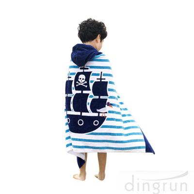 China 100% de Poncho's van Katoenen Towelling van Zachtste Kinderen Sneldrogend voor Strandpool Te koop