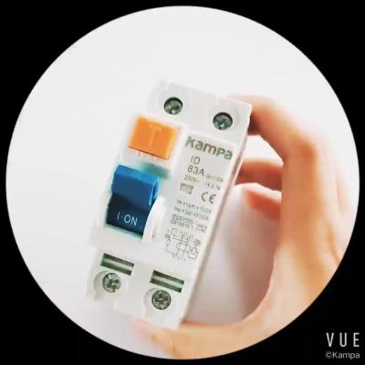 Cina Un interruttore di 3 Pali Rcd, dispositivo di protezione di identificazione RCCB di Kampa 63a in vendita