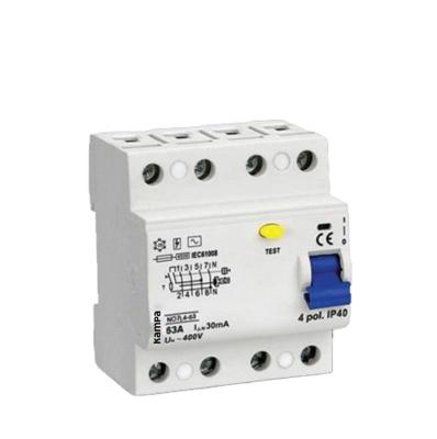 Cina Protezione di sovraccarico di Kampa Rccb, interruttori residui del circuito di 6ka 63amp Rccb in vendita