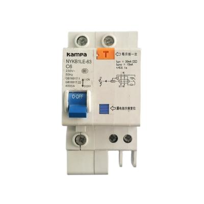 Cina Interruttore corrente residuo NYKB1LE-63 RCBO del certificato RCCB del CE in vendita