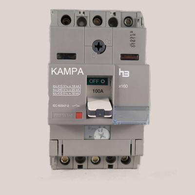 中国 HagersのH3によって形成される場合の遮断器X160 3P 25ka 16A HHA016Zのmccb 販売のため
