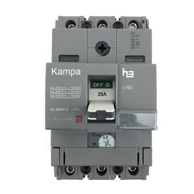 中国 H3によって形成される場合の遮断器X160 3P 18ka 25A HDA025Zのmccb 販売のため