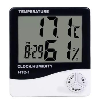 Cina Sveglia HTC-1 della stazione metereologica dell'igrometro del termometro di Digital del tester di umidità di temperatura in vendita