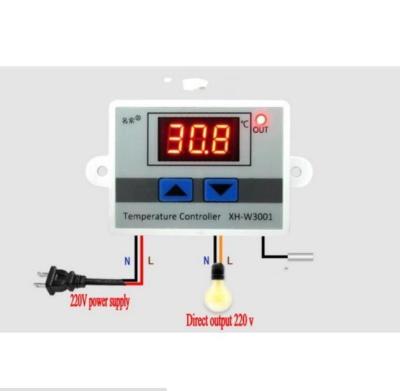 Cina sonda nuovo Xh-W3001 del interruttore di comando del termostato del regolatore di temperatura di 220V Digital LED 10A in vendita