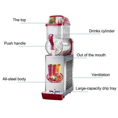 중국 관광 명소용 500W 다기능 그라니타 얼음 냉동 음료 슬러시 기계 판매용