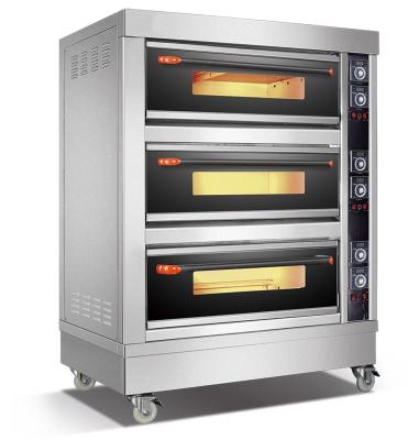 Grand four de cuisson électrique à deux plateaux de grande capacité pour le commerce à 0 à 400 °C