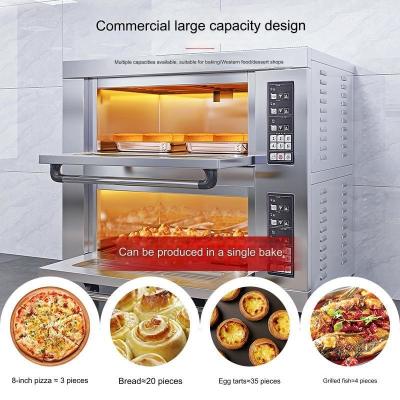Chine Cuisinier électrique à deux ponts 210 kg Pizza avec acier inoxydable 304 CX 380V à vendre