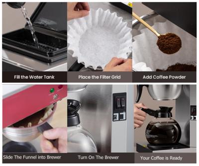 Chine Machine à café Espresso avec chauffage électrique et certification CE 1,6 kW de puissance à vendre