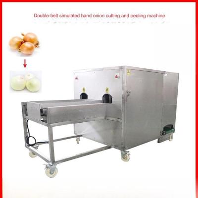 Κίνα 500-700 kg/ώρα Μηχανή κοπής για την απολέπιση κρεμμυδιών για σαλτό και σαλτό τελικό προϊόν κρεμμύδι προς πώληση