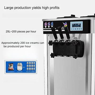 중국 220V 1700W 빠른 아이스크림 제조 기계 소음 낮고 다재다능한 맛 옵션 판매용