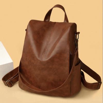 China Women's Fashionable Backpack Stylish and Versatile High-Quality Anti-Theft PU Leather Bag with Large Capacity Wholesale for sale
