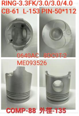 China Mitsubishi 8DC9T piston ME093526, DH100 piston 9-112111-742-0, S16R piston 37517-07401 for sale