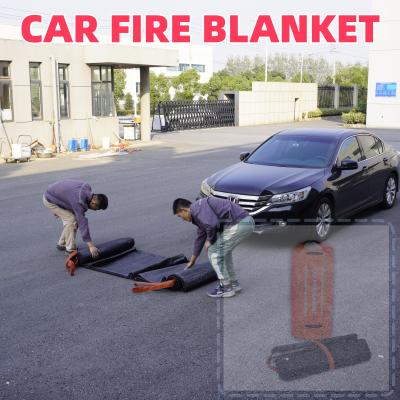 China EV Fire Blanket Gray 550℃ Thermal Resistance for Lithium Battery Fires for sale