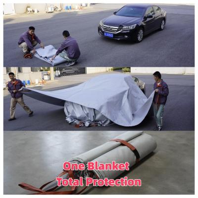 China EV Fire Blanket Gray Thermal Resistance for Lithium Battery Fires for sale
