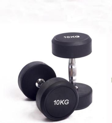 Chine Cast Iron Coated Round Head Dumbbells Men'S And Women'S Fitness Dumbbells Commercial Dumbbells For Gyms à vendre
