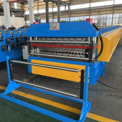 China Dupla camada que telha o rolo do painel que forma a máquina Corrguated 22 estações 76mm à venda