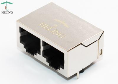 Chine 1 x 2 type à angle droit protégé par laiton de LAN Jack THT des ports RJ45 sans LED à vendre